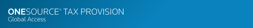 ONESOURCE TAX PROVISION
